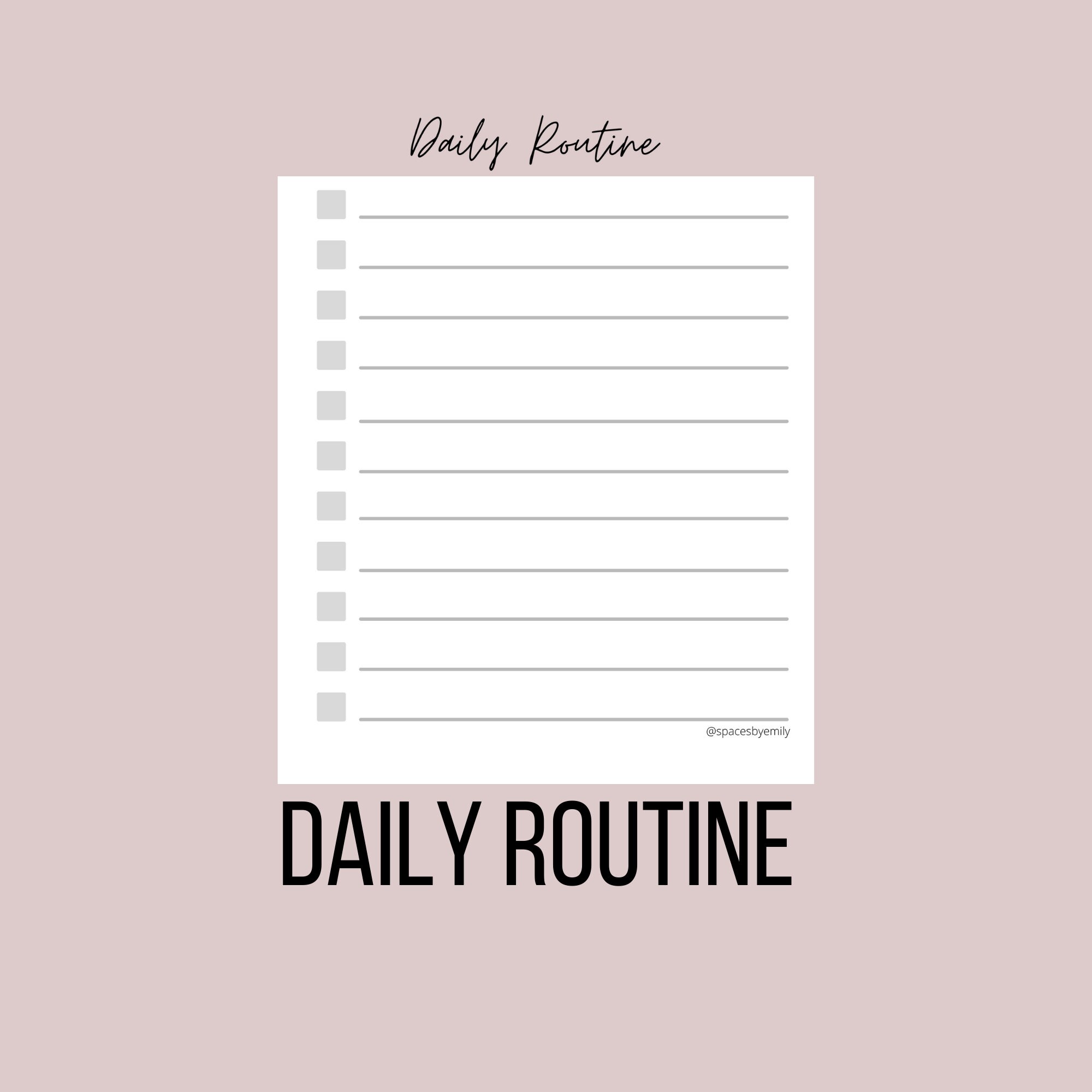 Daily Routine Tracker - Etsy