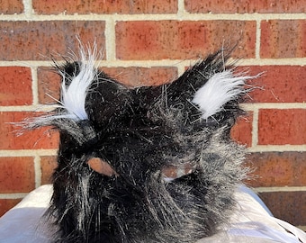 Furry Black Cat Mask - Etsy
