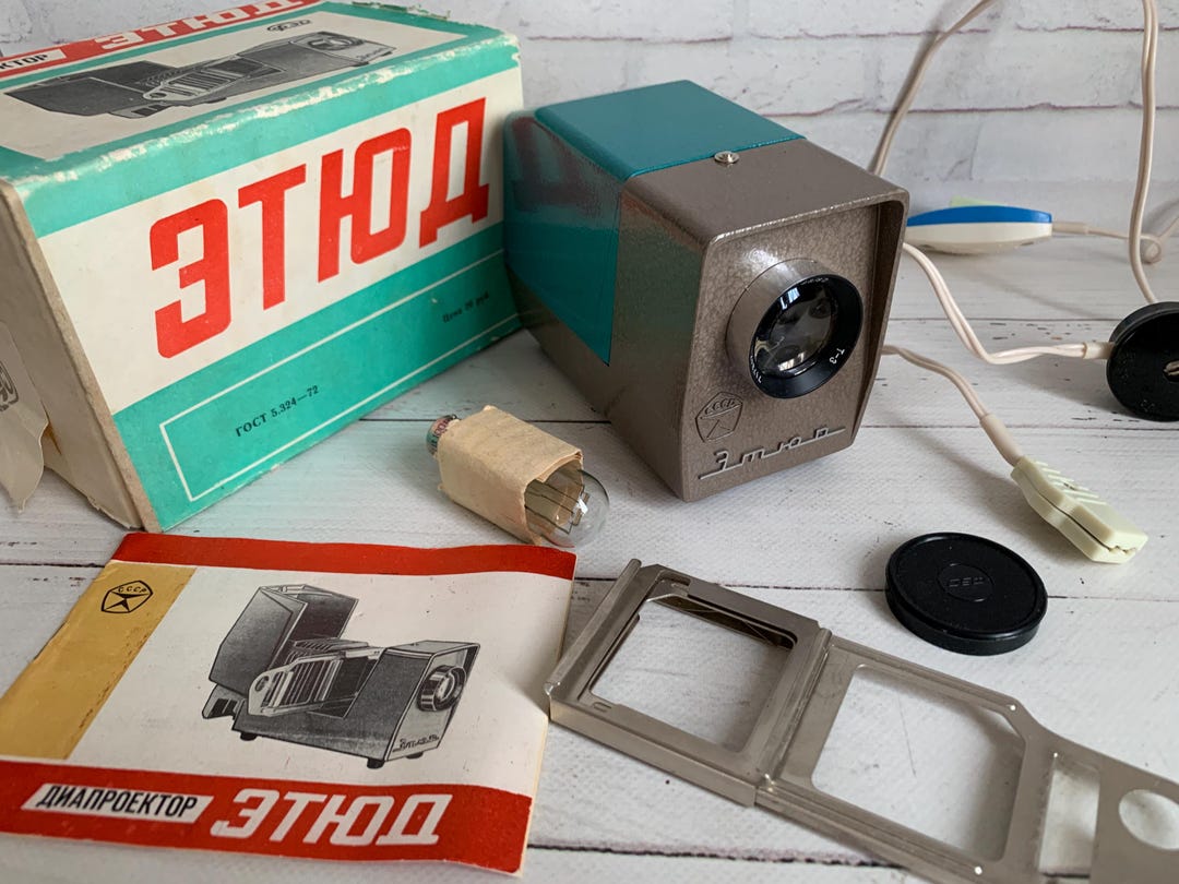 Vintage Soviet Slide Projector ETYUD | USSR Filmstrip Overhead ...