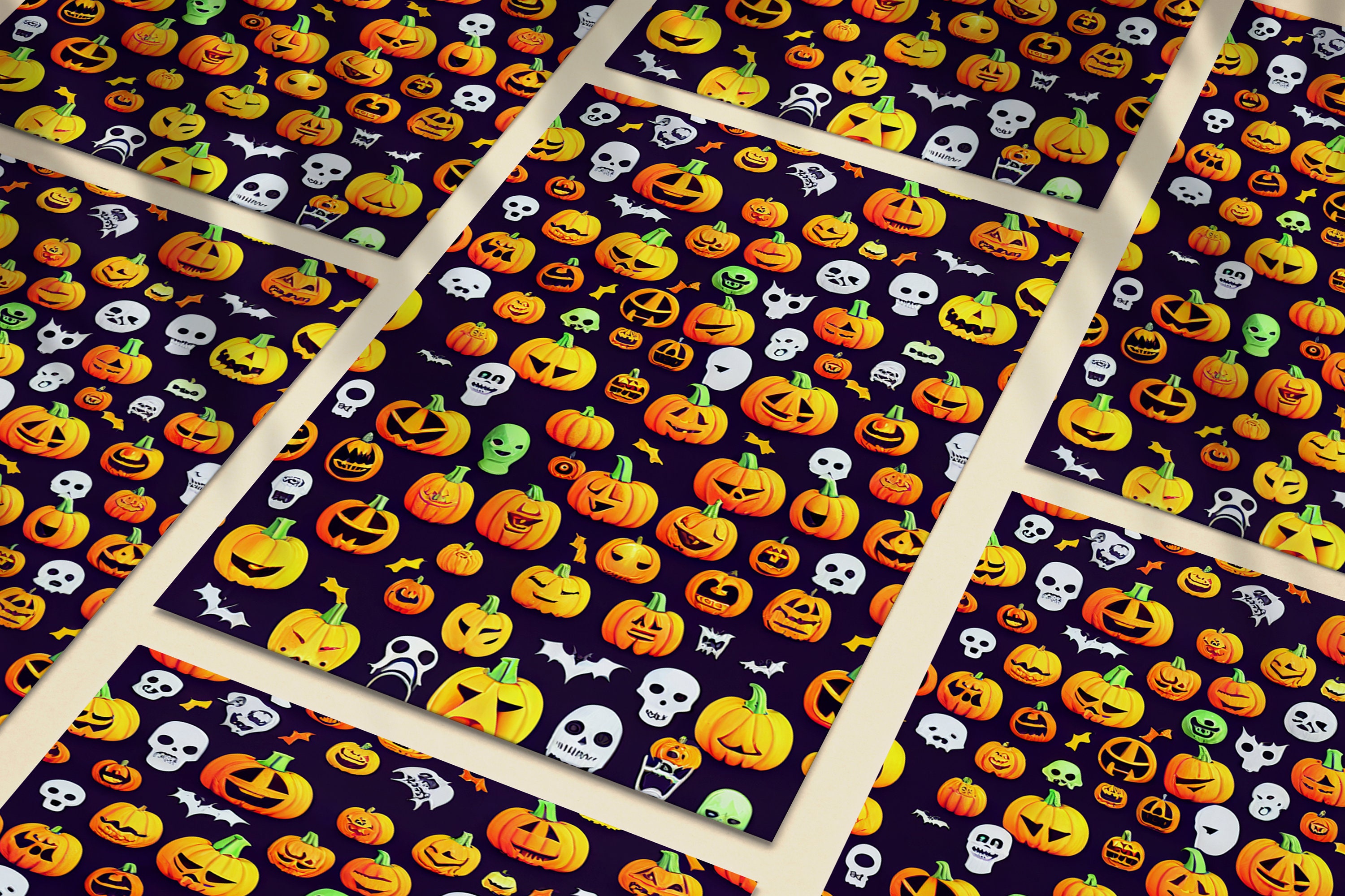 Halloween Digital Paper Pack, Printable Pattern, Planner Supplies ...
