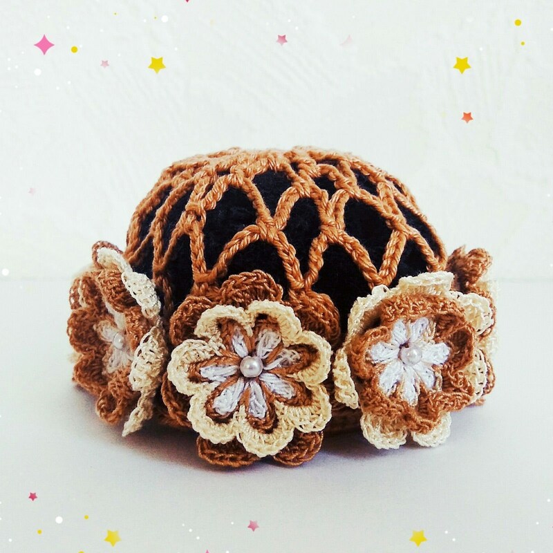 Bun Elastic With Flowers - Etsy UK