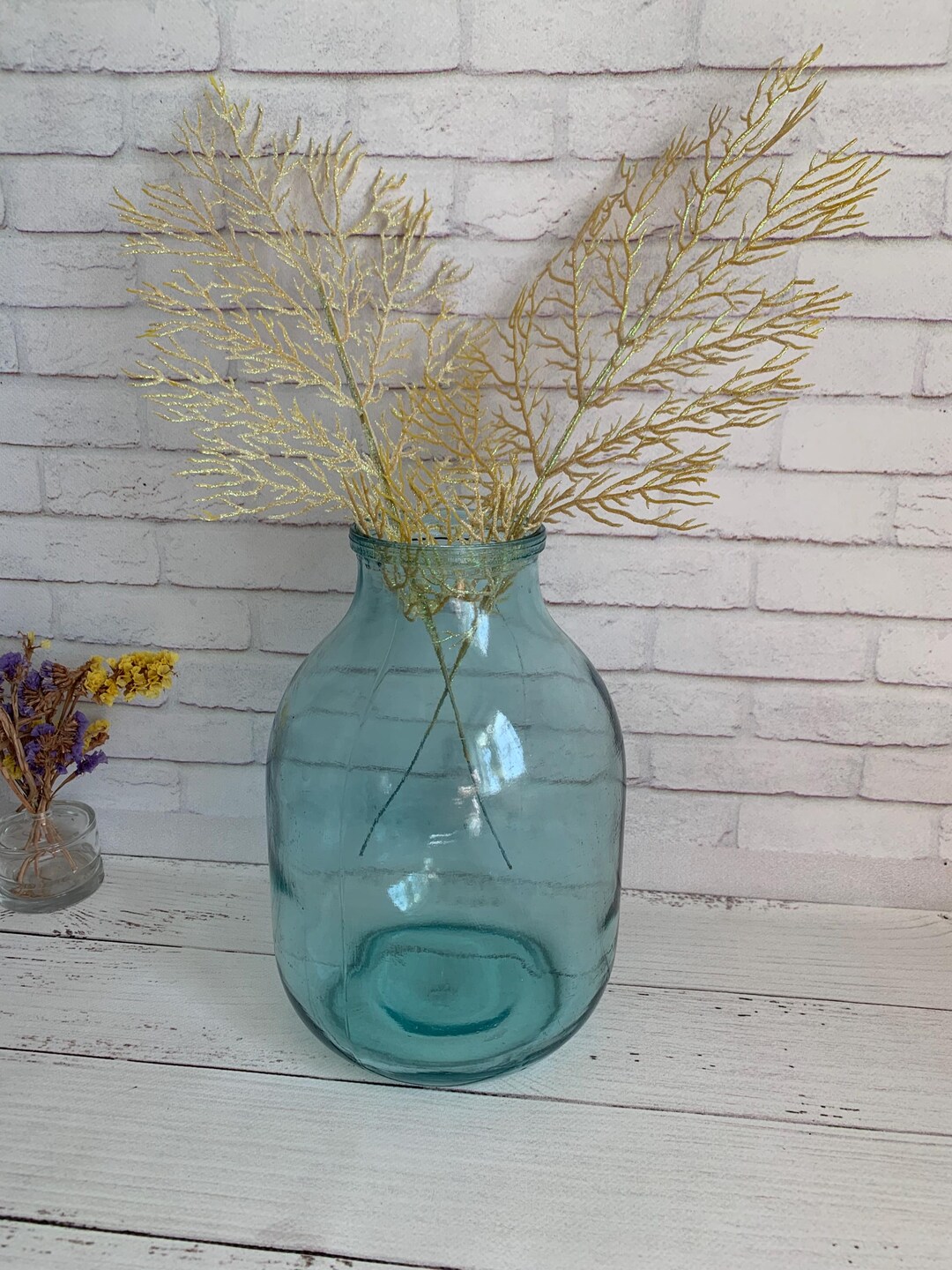 Vintage Aqua Blue Glass Jar, 3L Kitchen Storage, USSR 1970-80s, Glass ...