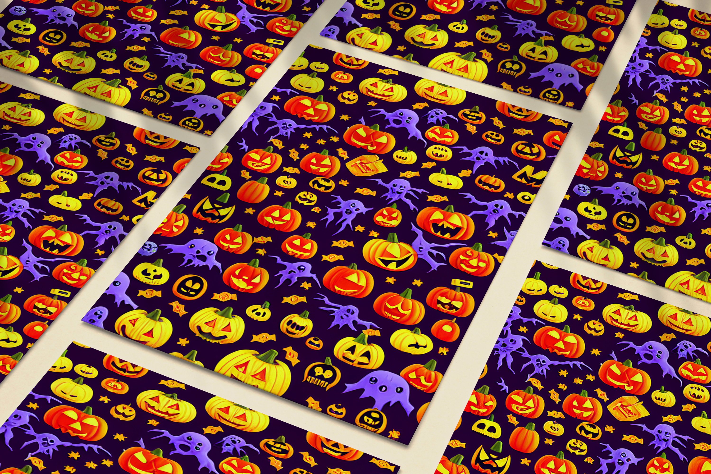 Halloween Digital Paper Pack, Printable Pattern, Planner Supplies ...
