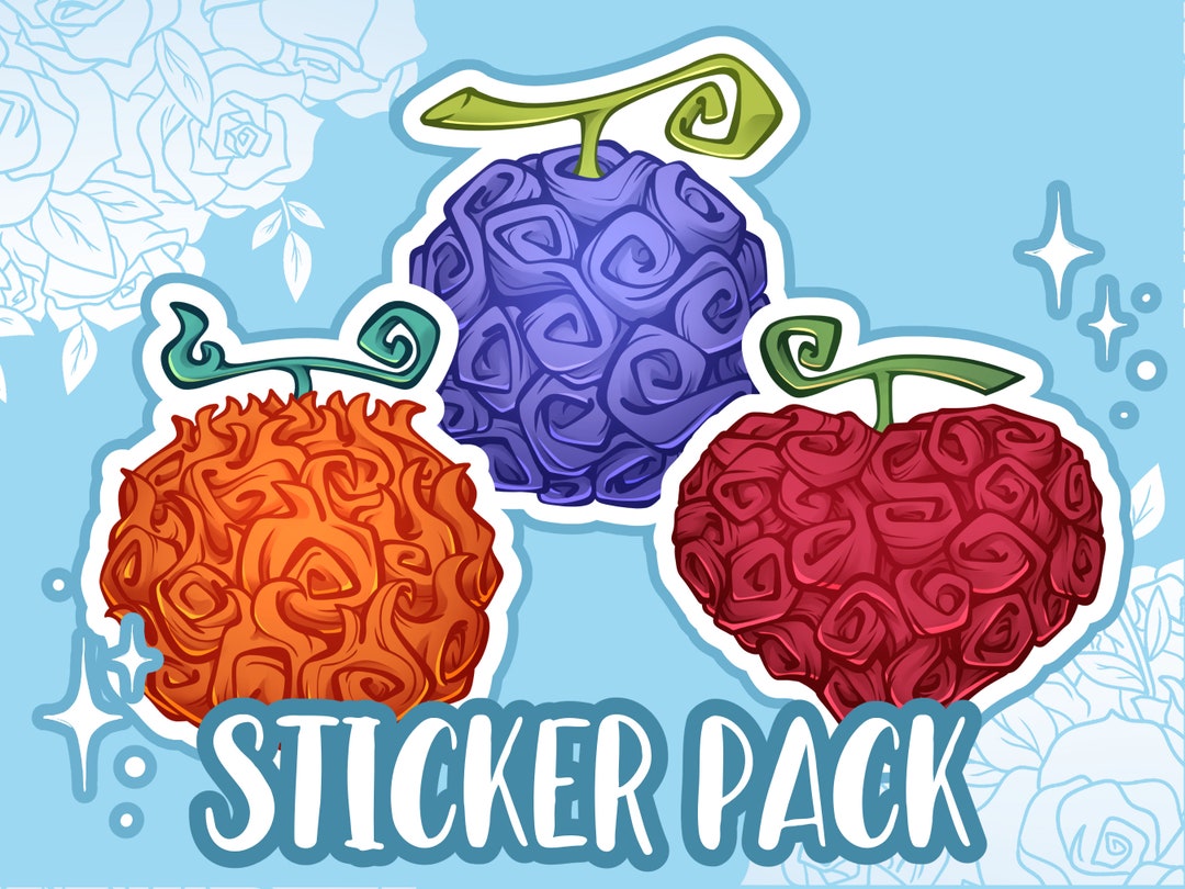 DEVIL FRUITS - Matte Vinyl Sticker - One Piece - ( 3 in / 7,6 Cm) - Etsy