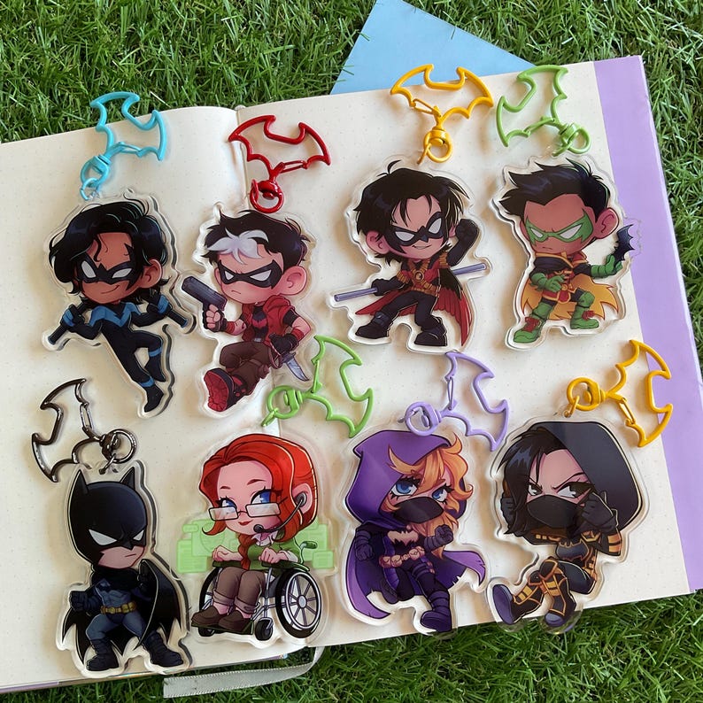 DC - BAT FAMILY Acrylic Charm Pack - ( 2.3 in / 6 Cm) - Etsy