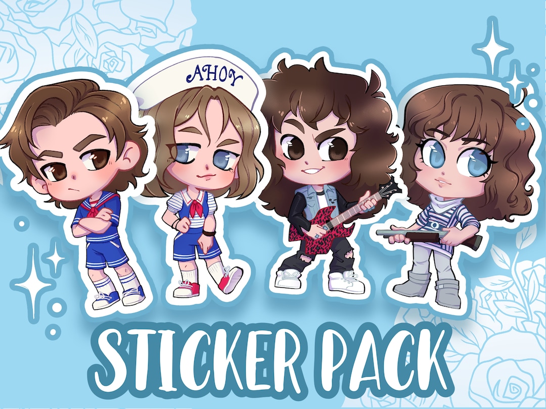 ST Vynil Stickers - Steve, Robin, Eddie, Nancy - Stranger Things ...