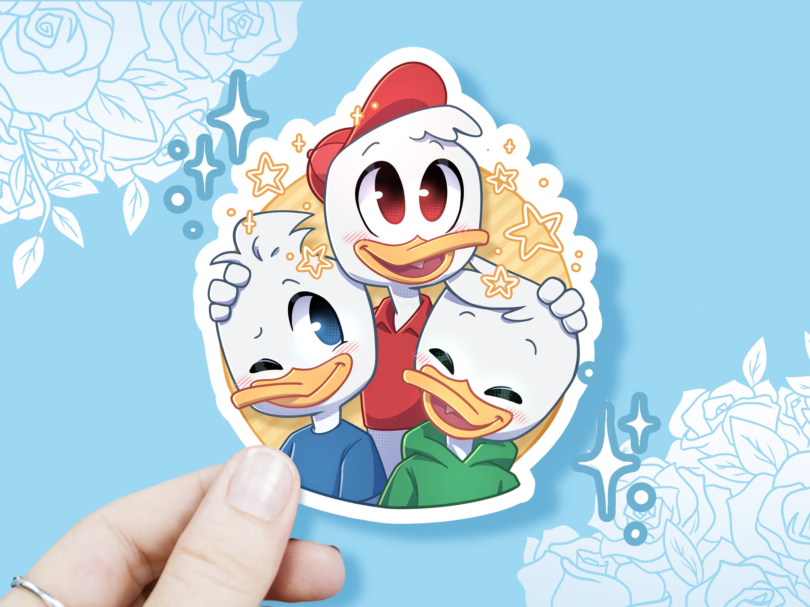 DUCKTALES 2017 Matte Vinyl Sticker DUCK TRIPLETS Huey - Etsy
