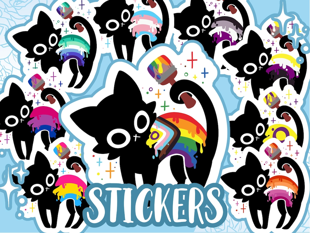 LGBTQIA+ PRIDE CATS Vinyl Sticker - Original Art - ( 3 in / 7,6 Cm) - Etsy
