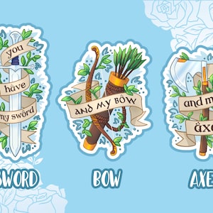 LORD of the RINGS Matte Vinyl Sticker Pack - You Have My Sword, and My ...