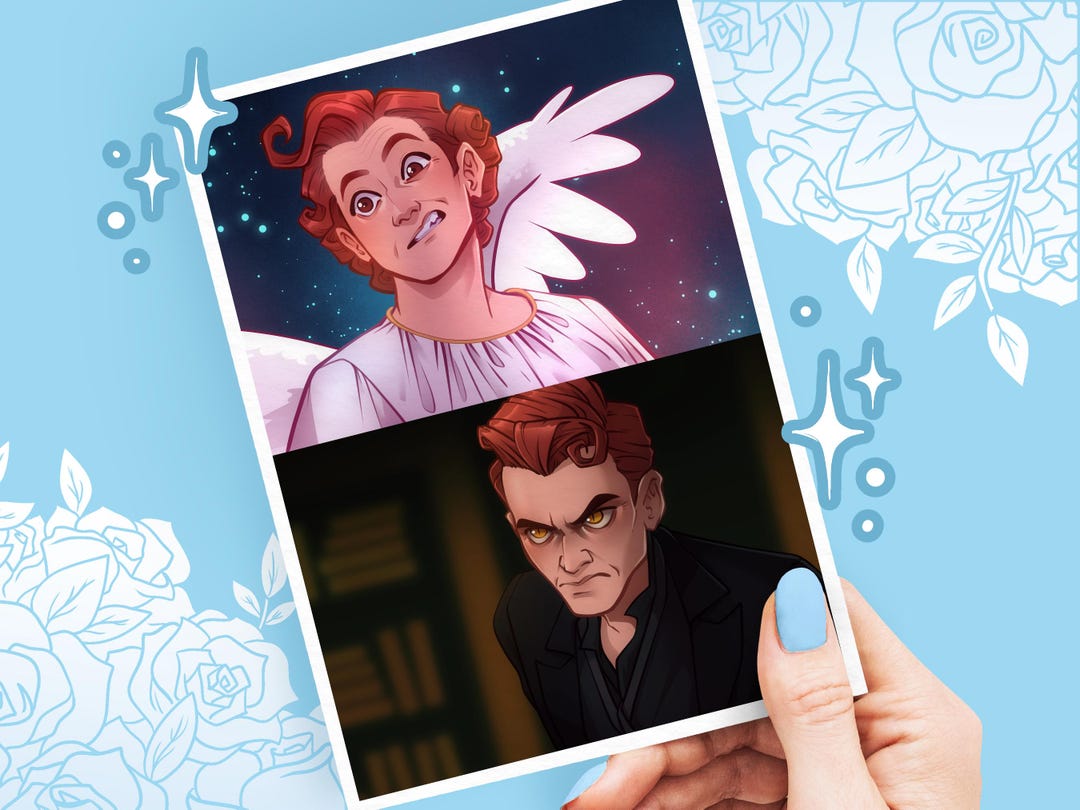 Angel / Demon Crowley - Poster - Good Omens - A6 / A5 / A4 - Etsy