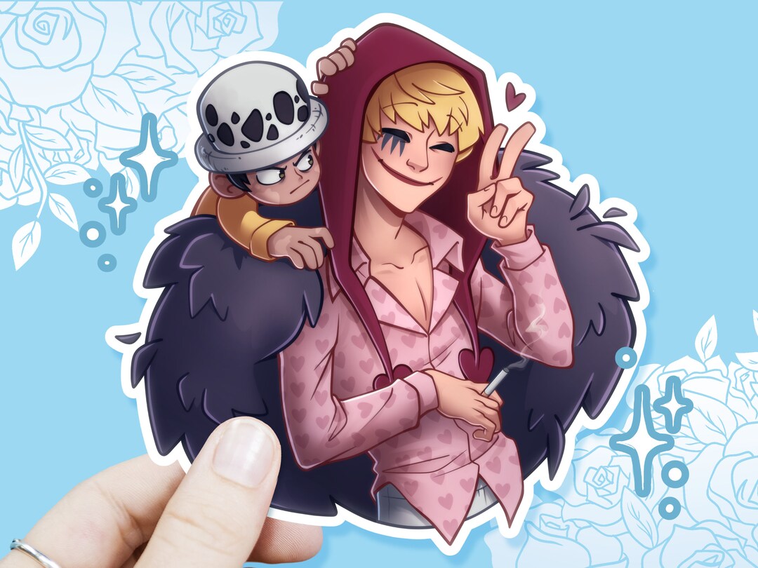 Corazón and Law - Matte Vinyl Sticker - Anime - ( 3 in / 7,6 Cm) - Etsy