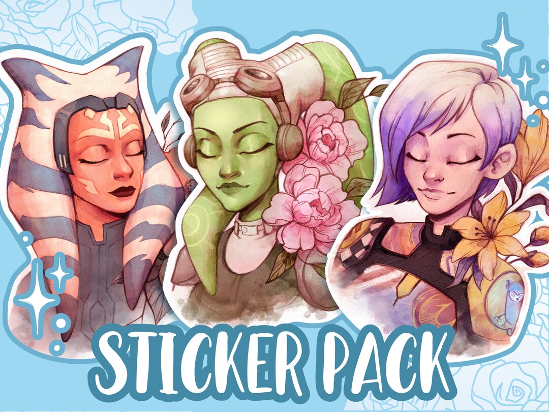 STAR WARS REBELS Matte Vinyl Sticker Pack Ahsoka Tano Hera - Etsy