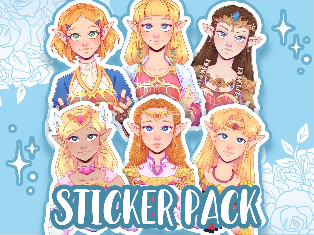PRINCESS ZELDA Heart STICKERS - Breath of the Wild, Skyward Sword ...