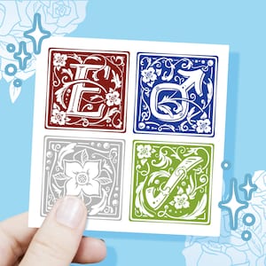 FANFIC Matte Vinyl Sticker Medival Ao3 Fic Warning Tag 2 3/4 Inches / 7 ...