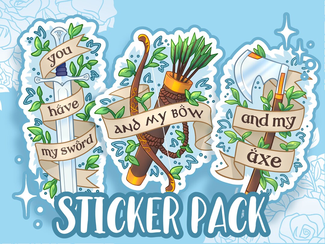 LORD of the RINGS Matte Vinyl Sticker Pack - You Have My Sword, and My ...