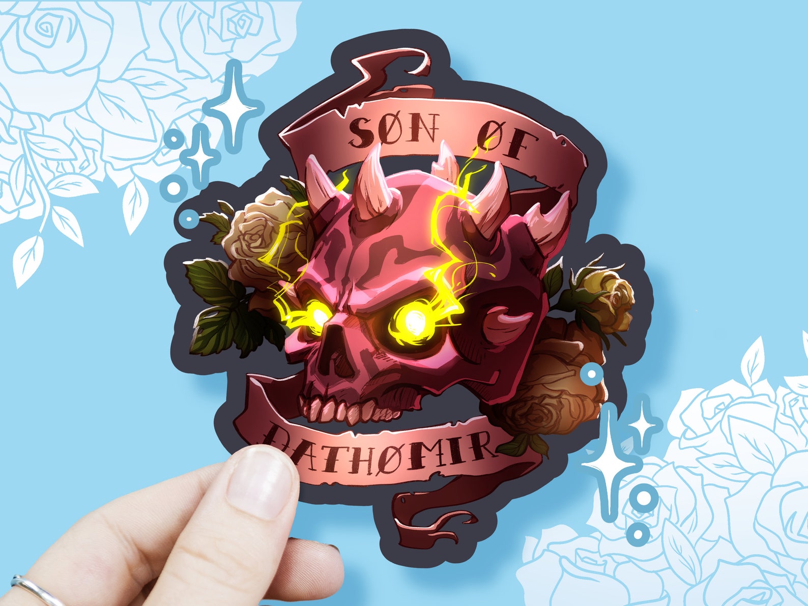 STAR WARS Clone Wars Matte Vinyl Sticker Darth Maul Skull - Etsy