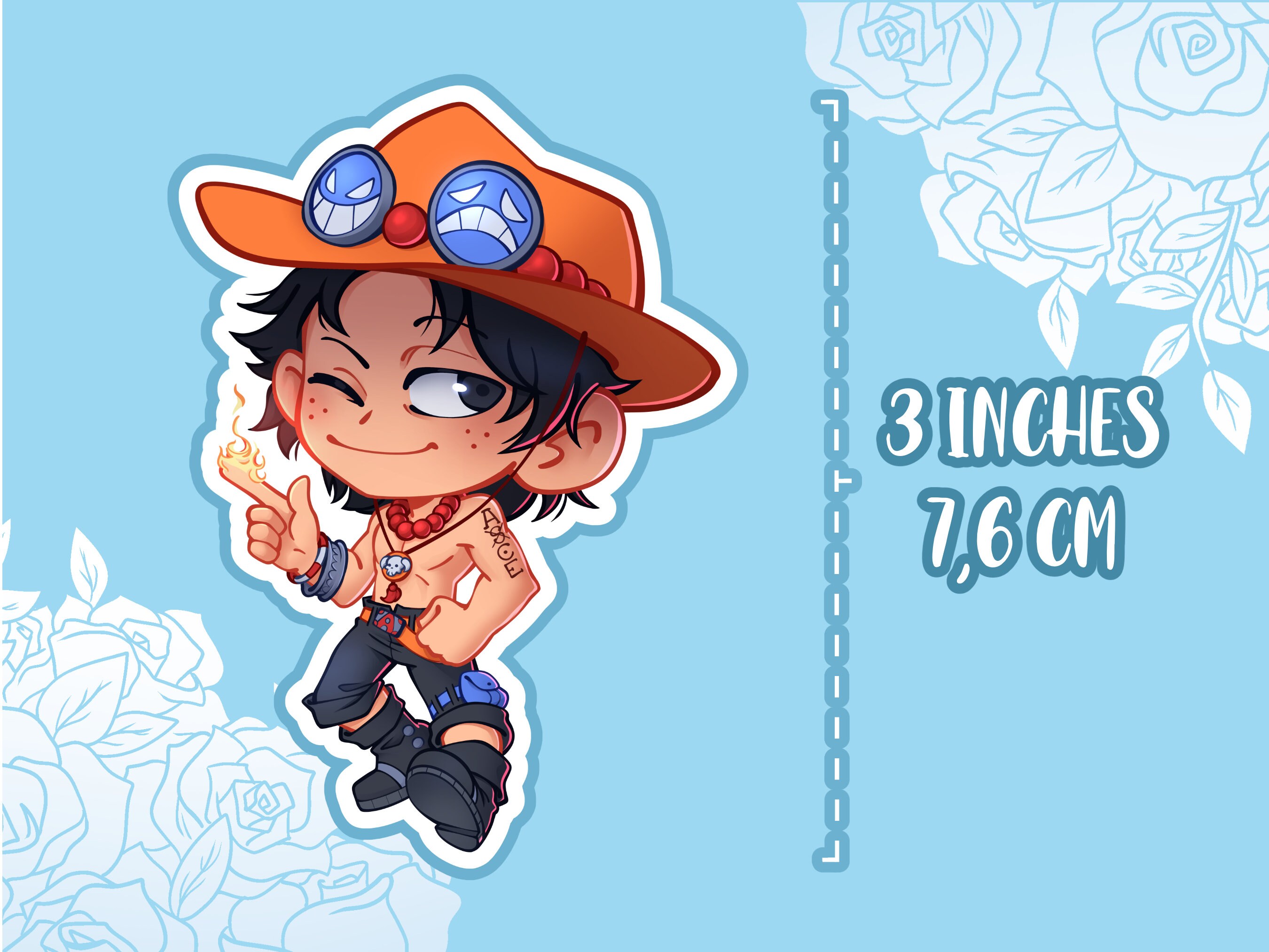 Ace - Matte Vinyl Sticker - Anime - ( 3 in / 7,6 Cm) - Etsy