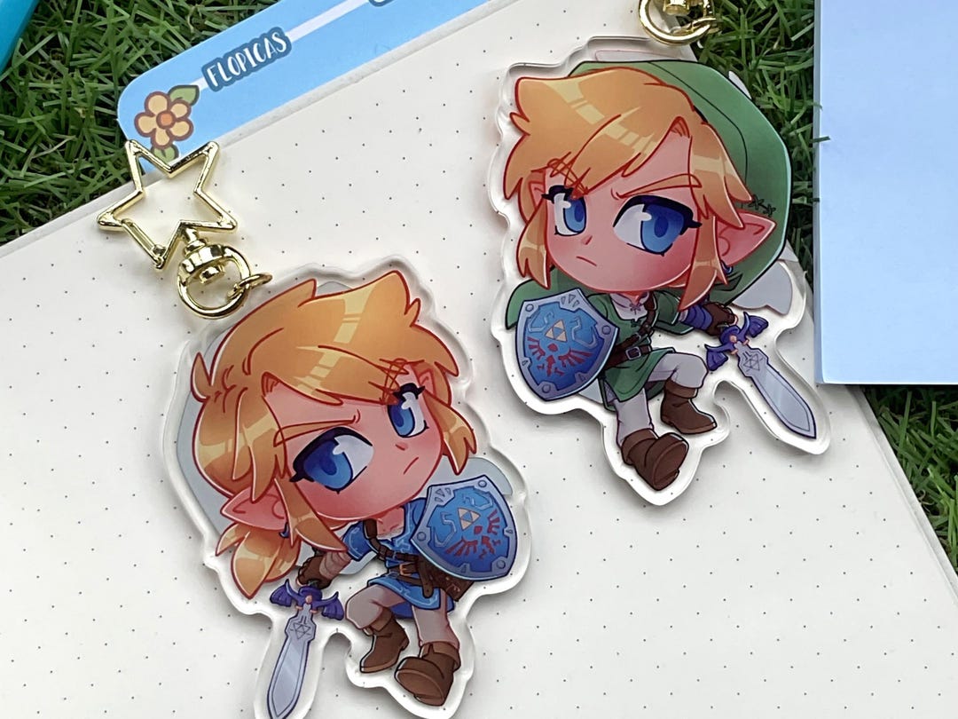 ZELDA Acrylic Charm - Link - (3 Inches / 7.6 Cm) - Etsy