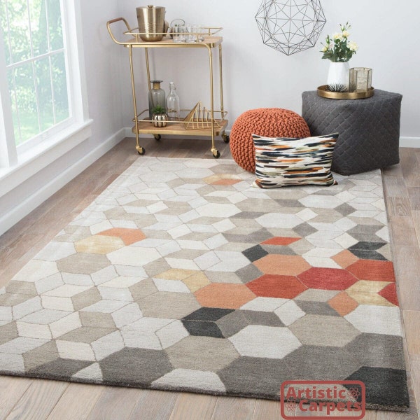 Geometric Rug - Etsy
