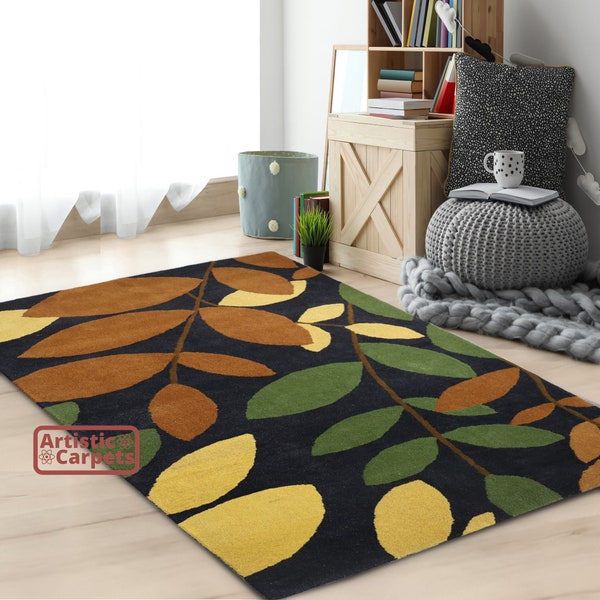 Leaf Rug - Etsy
