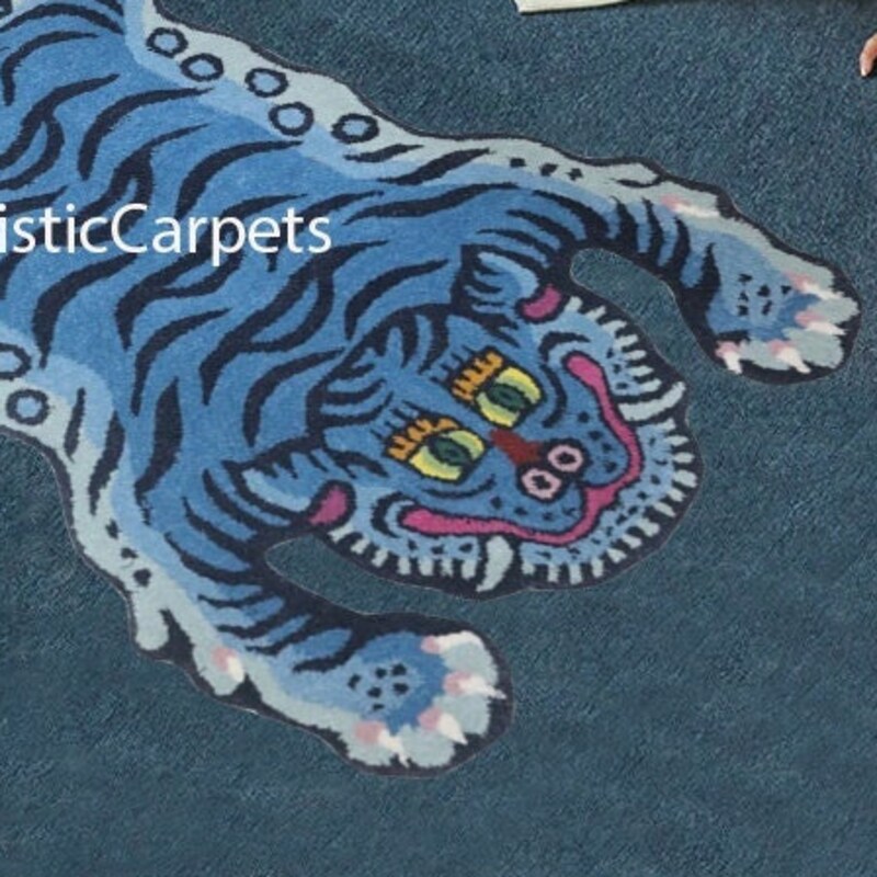 Blue Tibetan Rug - Etsy