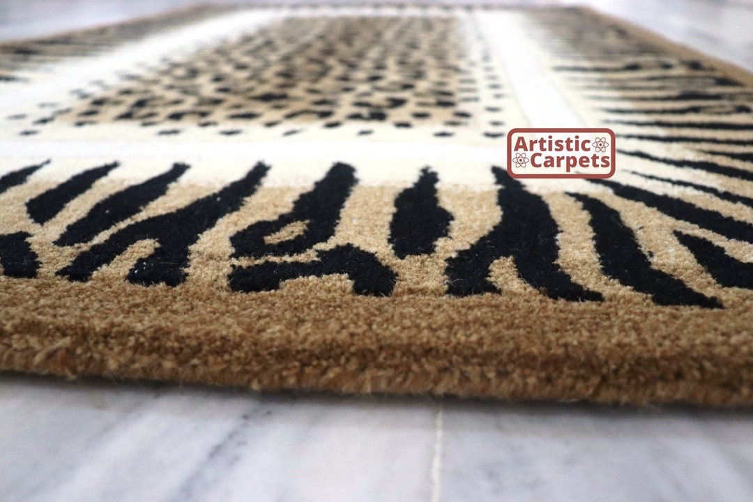 Hand Tufted Tiger Stripe Rug, Modern Tiger Area Rugs for Living Room ...