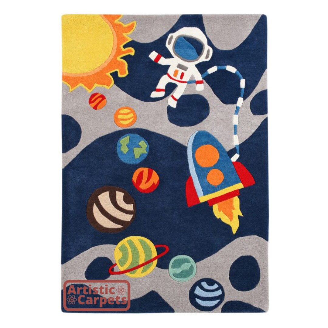 Galaxy Rugs for Bedroom, Space Theme Gifts for Boys, Space Rug Nursery ...