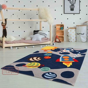 Galaxy Rugs for Bedroom, Space Theme Gifts for Boys, Space Rug Nursery ...