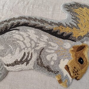 Squirrel Rug Kids Rugs Animal Rug Hand Tufted Rug Carpet Kids Room ...