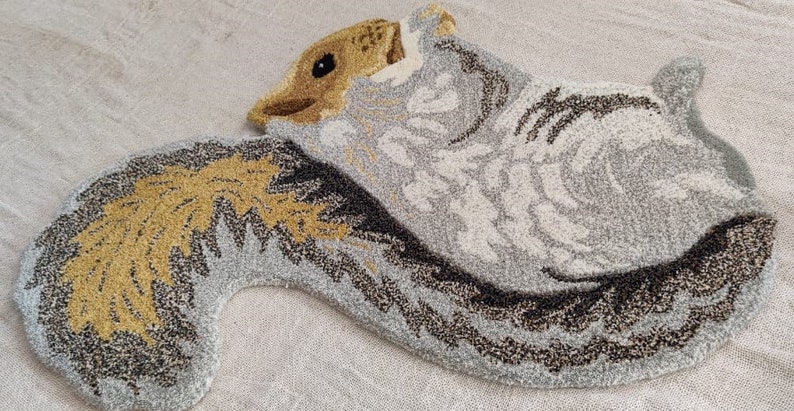 Squirrel Rug Kids Rugs Animal Rug Hand Tufted Rug Carpet Kids | Etsy
