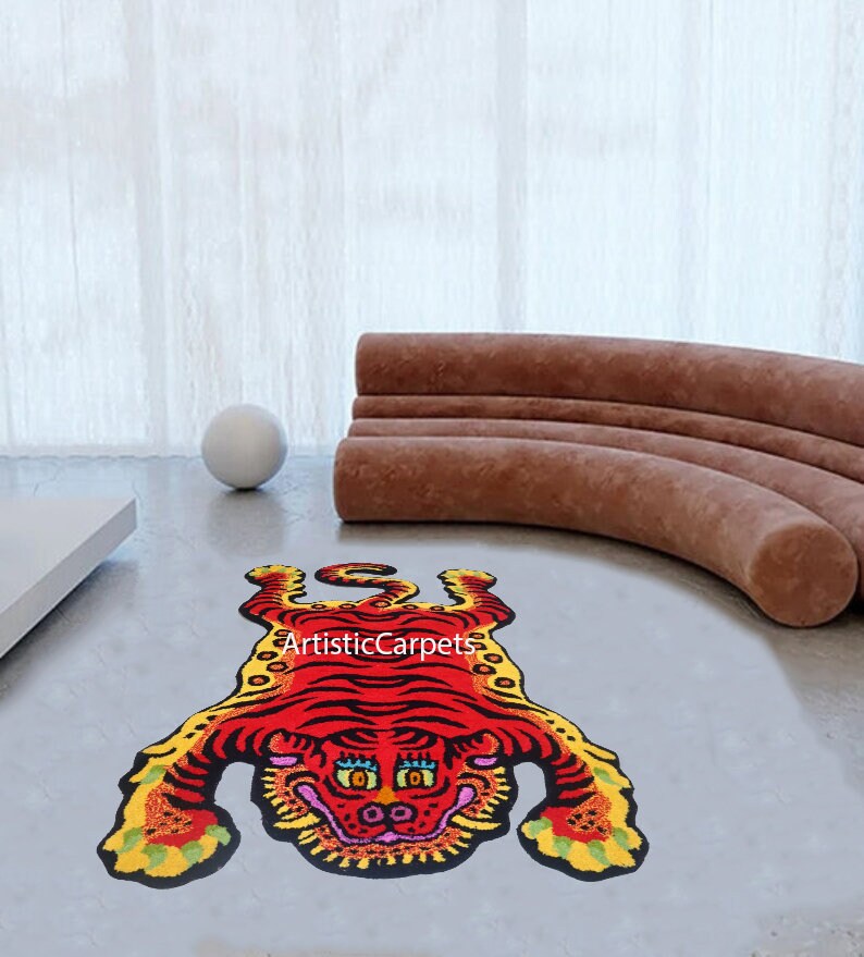 Hand Tufted Tibetan Tiger Rug New Pattern / Animal Rug Carpet - Etsy