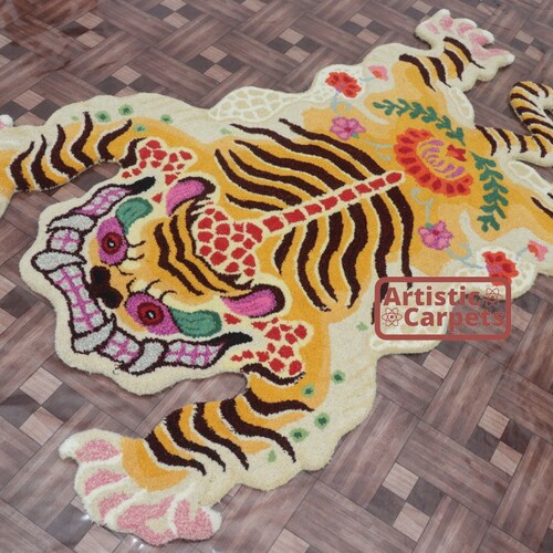 Hand Tufted Animal Skin Leopard Rug for Living Room Bedroom - Etsy