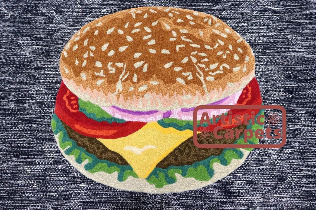 Tufted Round Rug, Round Area Rug, Colorful Rugs, Circle Rug, Burger Rug ...