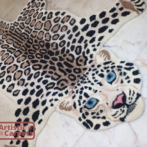 Hand Tufted Leopard Rug for Living Room / Bedroom / Kids Room / Home ...