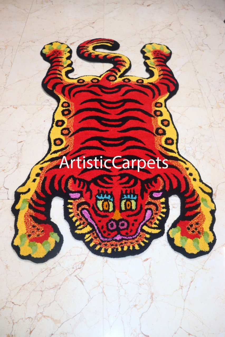 Hand Tufted Tibetan Tiger Rug New Pattern / Animal Rug Carpet - Etsy