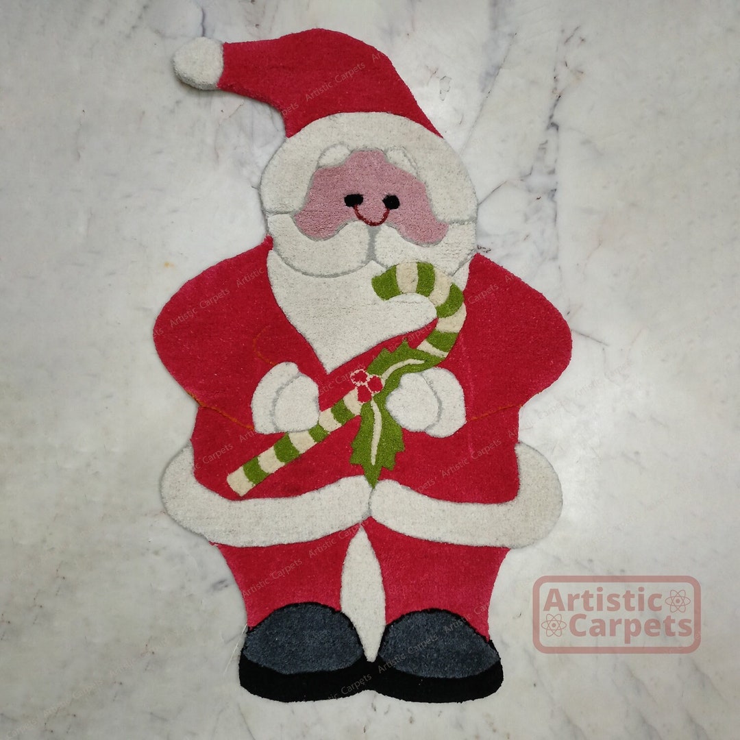 Tufted Santa Claus Rug Carpet for Christmas Gift Kids Room Living Room ...