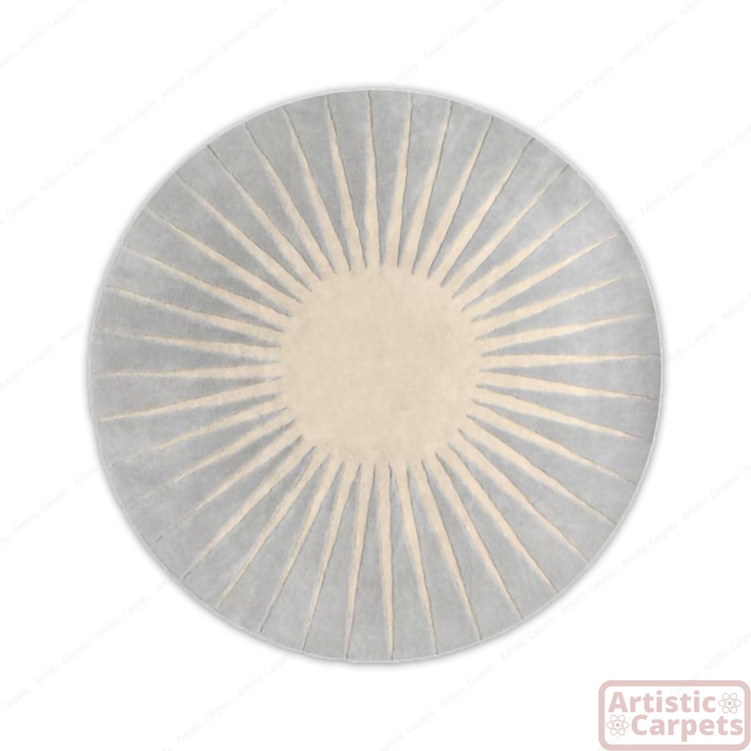 Abstract Gothic Tufted Round Rug for Living Room, Bedroom, Nursery ...