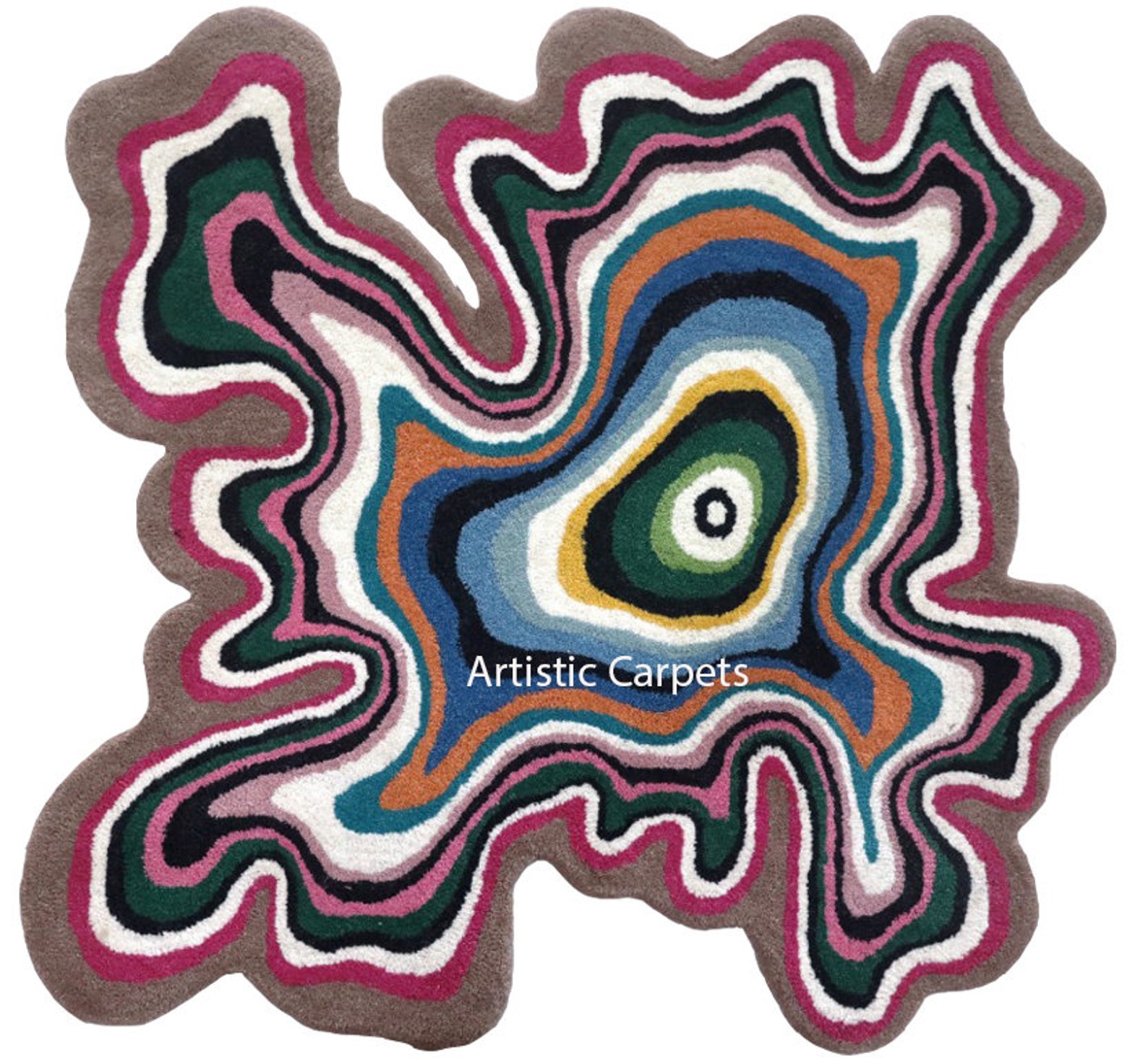 Irregular Rug / Modern Abstract Shaped Area Rug for Living - Etsy