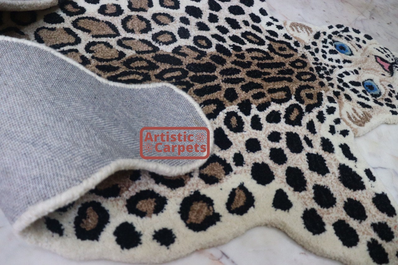 Hand Tufted Leopard Rug for Living Room / Bedroom / Kids Room - Etsy