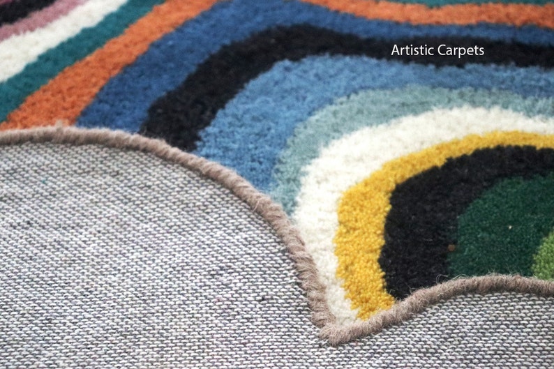 Irregular Rug / Modern Abstract Shaped Area Rug for Living - Etsy