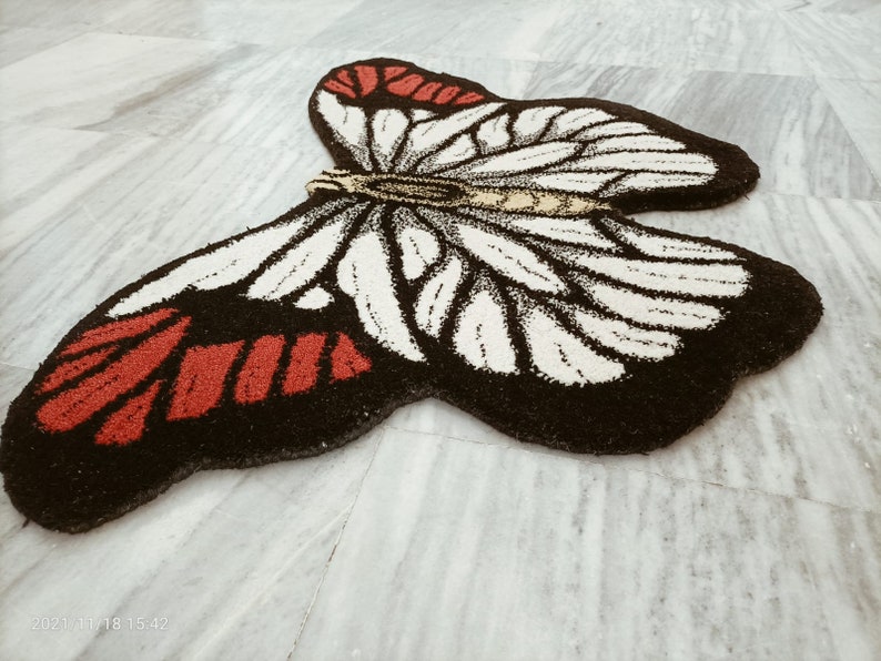 Hand Tufted Butterfly Rug Carpet for Kids Room Living Room - Etsy
