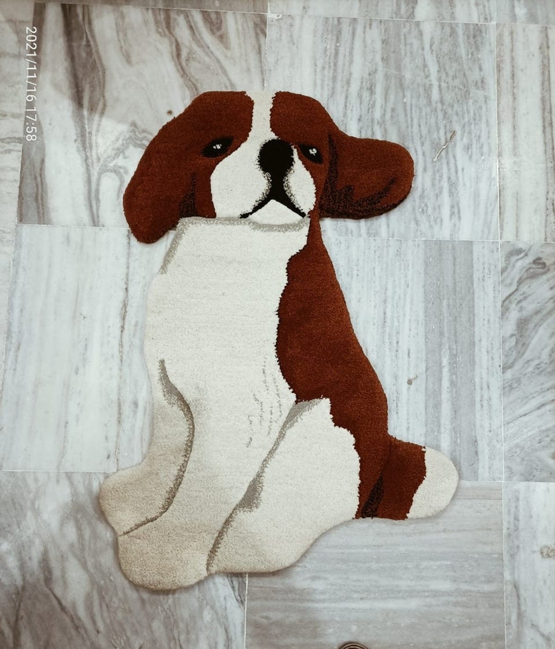 Hand Tufted Dog Rug Puppy Rug for Kids Room Living Room Playroom Guest ...