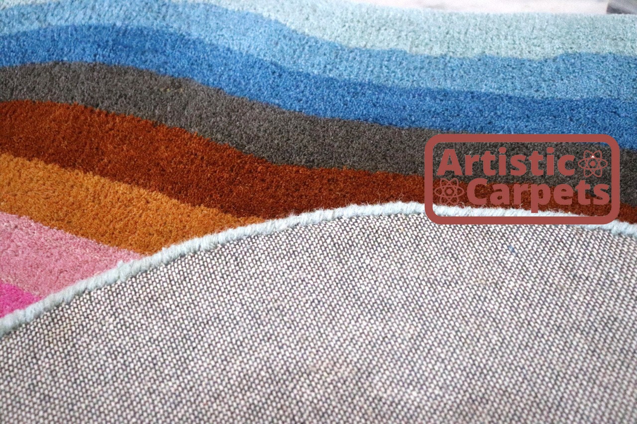 Modern Abstract Area Rug for Living Room / Irregular Rug / - Etsy