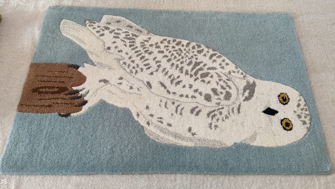 Owl Rug Kids Rug Animal Rug Hand Tufted Rug Home Decor Living | Etsy UK