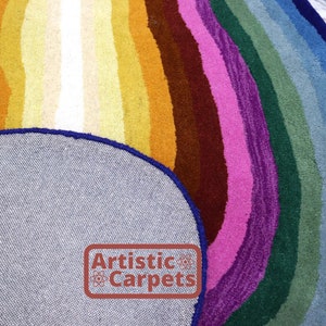 Modern Abstract Area Rug for Living Room / Irregular Rug / - Etsy