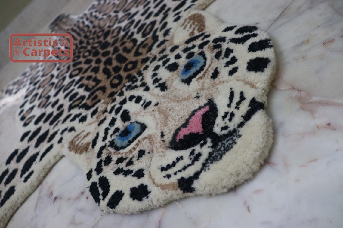 Hand Tufted Leopard Rug for Living Room / Bedroom / Kids Room - Etsy