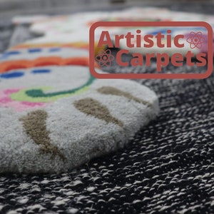 Bear Rug, Floral Rug Modern, Cute White Rug Aesthetic, Christmas Gifts ...