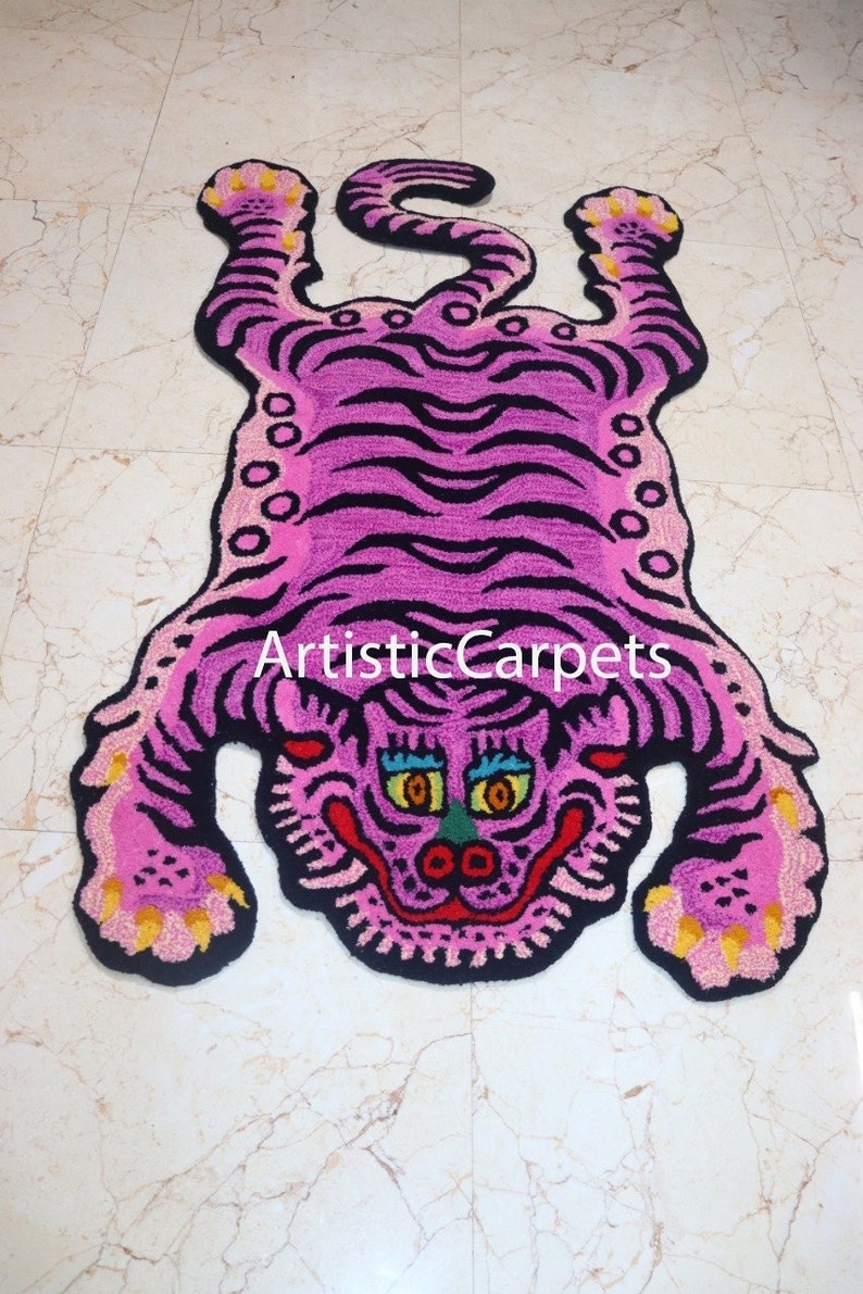 Hand Tufted Tibetan Tiger Rug New Pattern / Animal Rug Carpet - Etsy