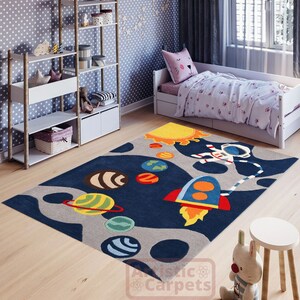 Galaxy Rugs for Bedroom, Space Theme Gifts for Boys, Space Rug Nursery ...