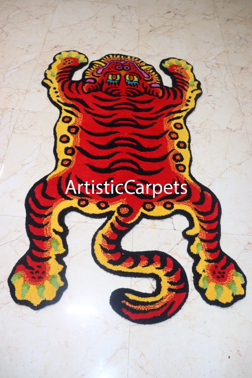 Hand Tufted Tibetan Tiger Rug New Pattern / Animal Rug Carpet - Etsy